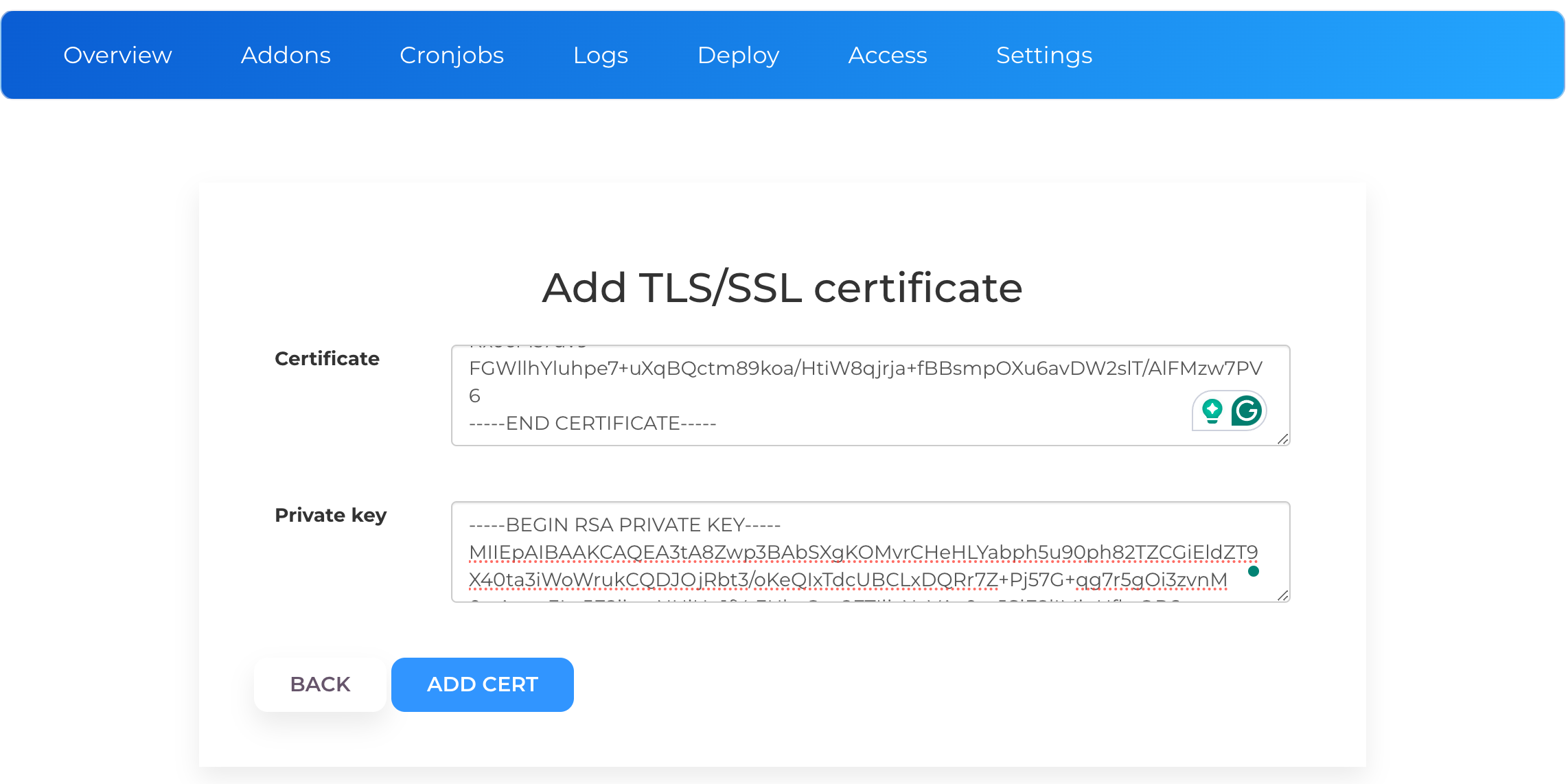 TLS/SSL certificates - Miget Docs TLS/SSL certificates - Miget Docs